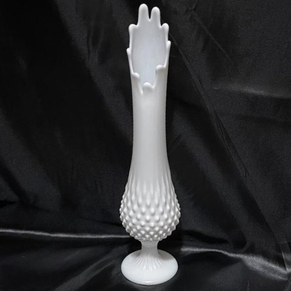 9 FINGER ? FENTON | Accents | Gorgeous Vintage Hobnail Swung Milk Glass ...